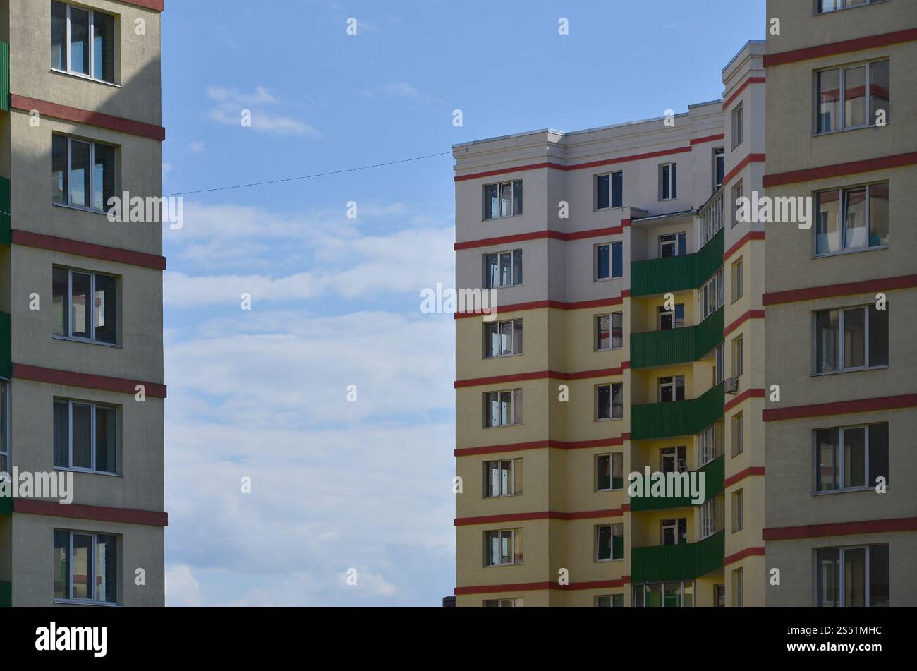 New or recently completed multi-storey residential building with ...