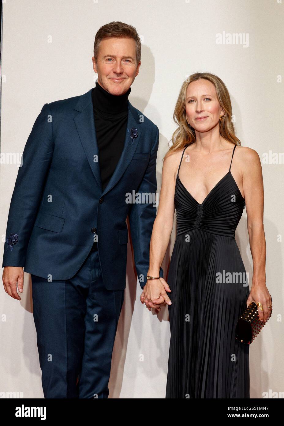 London, UK. 14th Jan, 2025. Edward Norton and Shauna Robertson attend ...