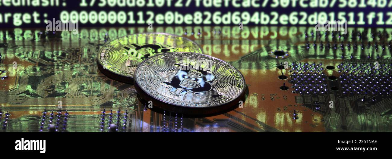The digital process of cryptocurrency mining by using the GPUs ...