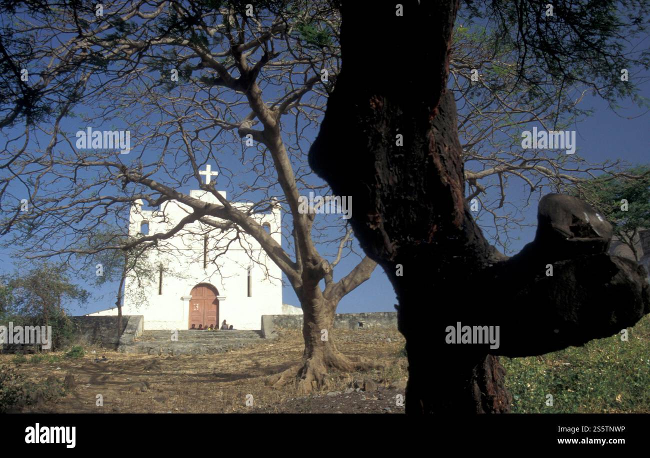 a church on the Island of Santiago on the Cape Verde Islands in Africa ...