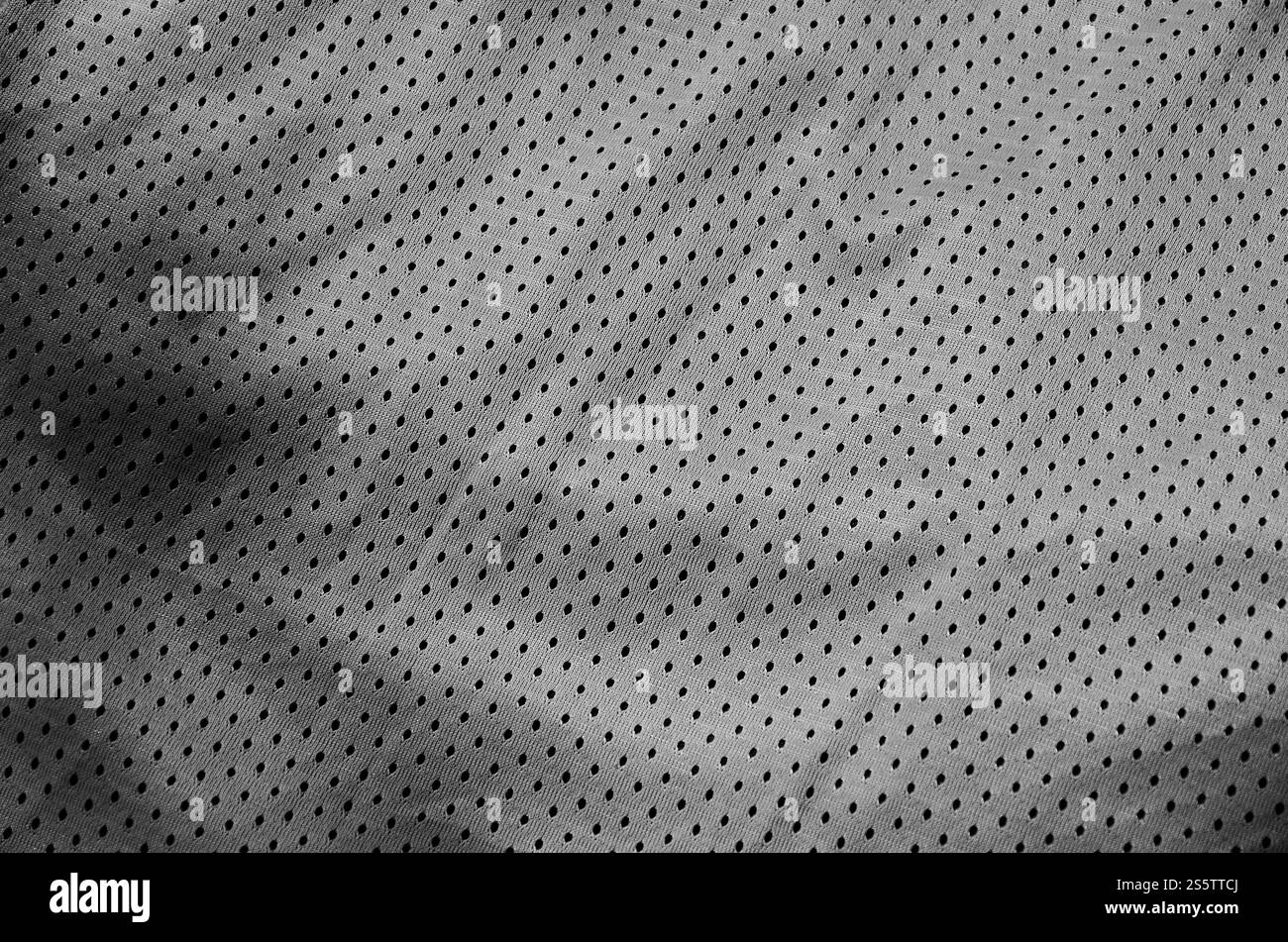 Sport clothing fabric texture background. Top view of grey polyester ...