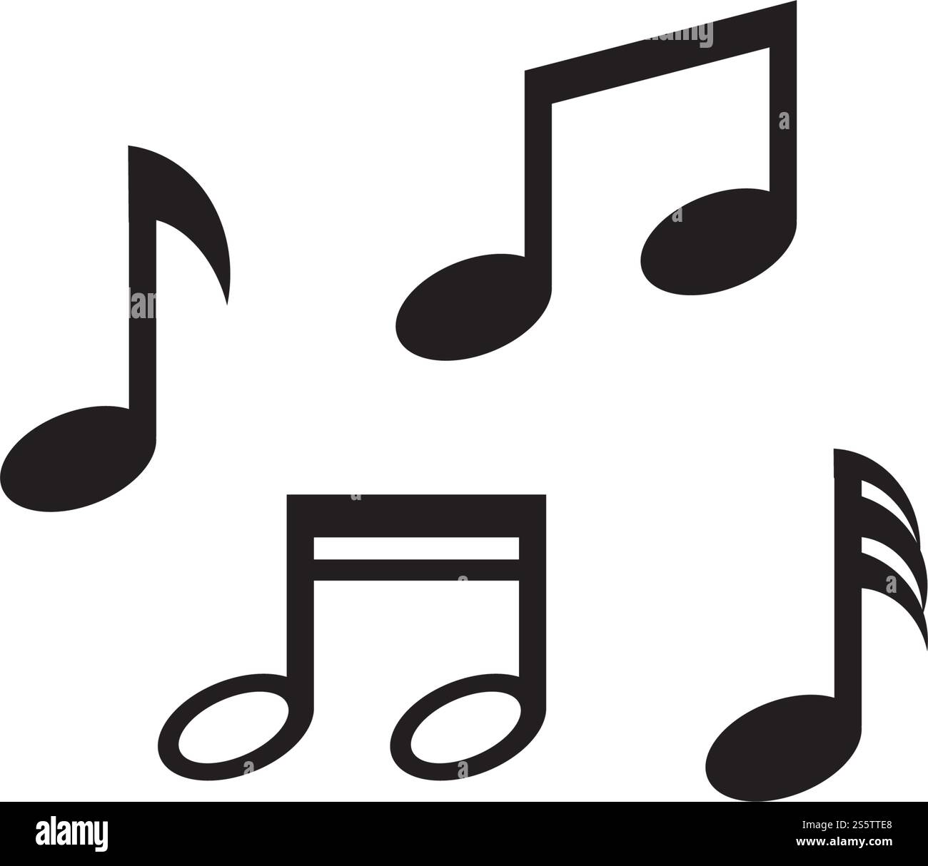 Music note Icon Vector Stock Vector Image & Art - Alamy