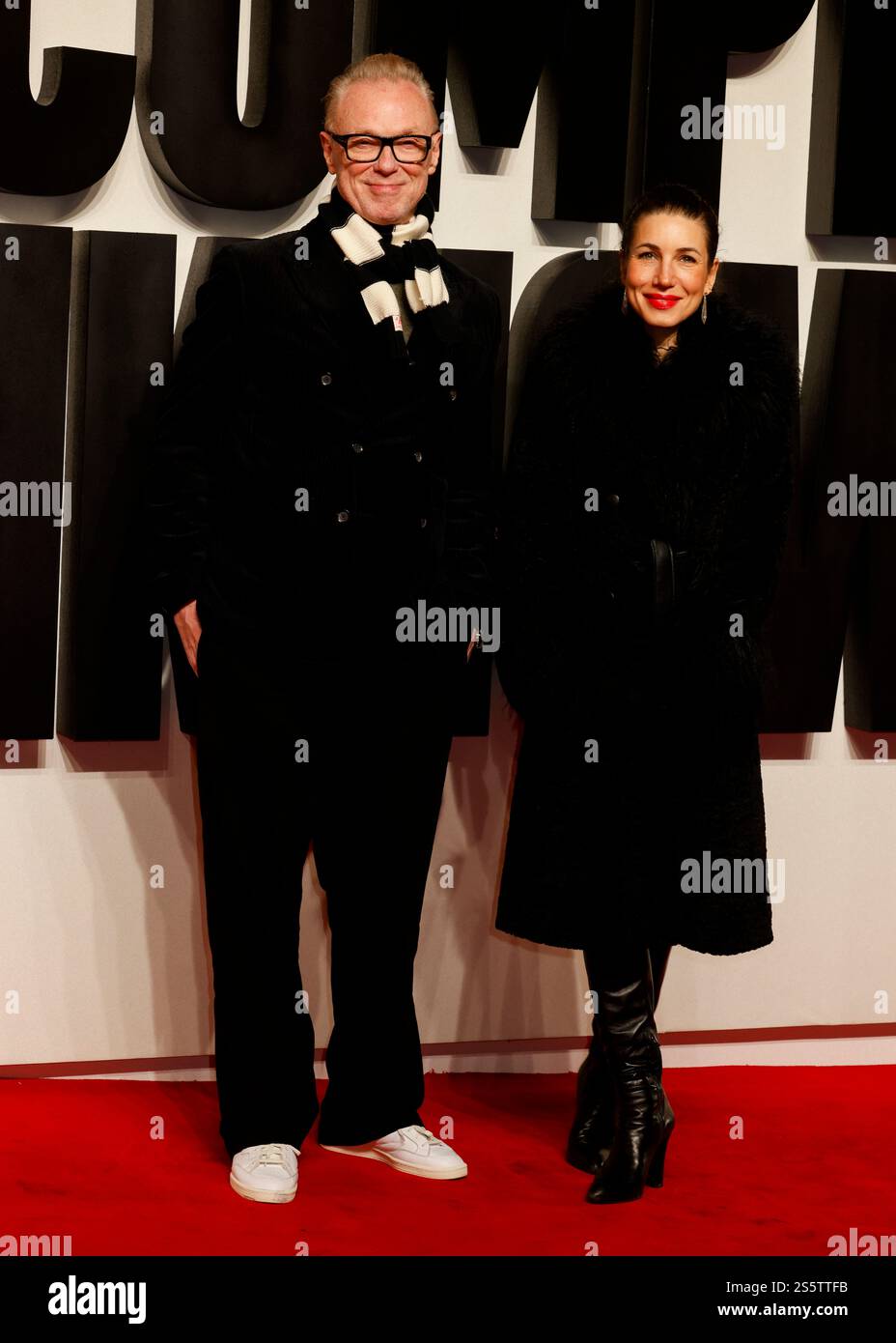 London, UK. 14th Jan, 2025. Gary Kemp and Lauren Kemp attend the A Complete Unknown UK Premiere ...