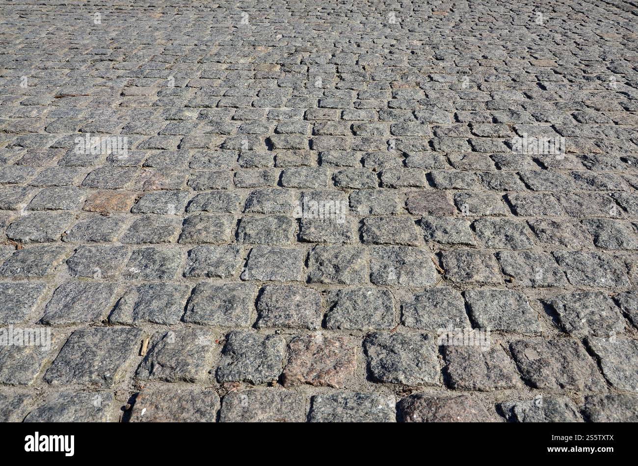 Cobbles texture - hard pavement, a kind of pavement, laid out by flat ...