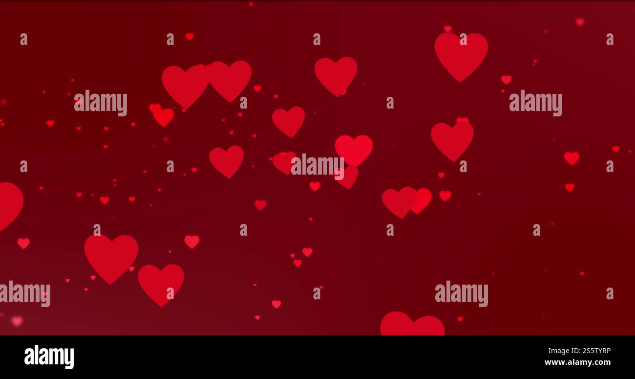 Animation white red heart icons hi-res stock photography and images - Alamy