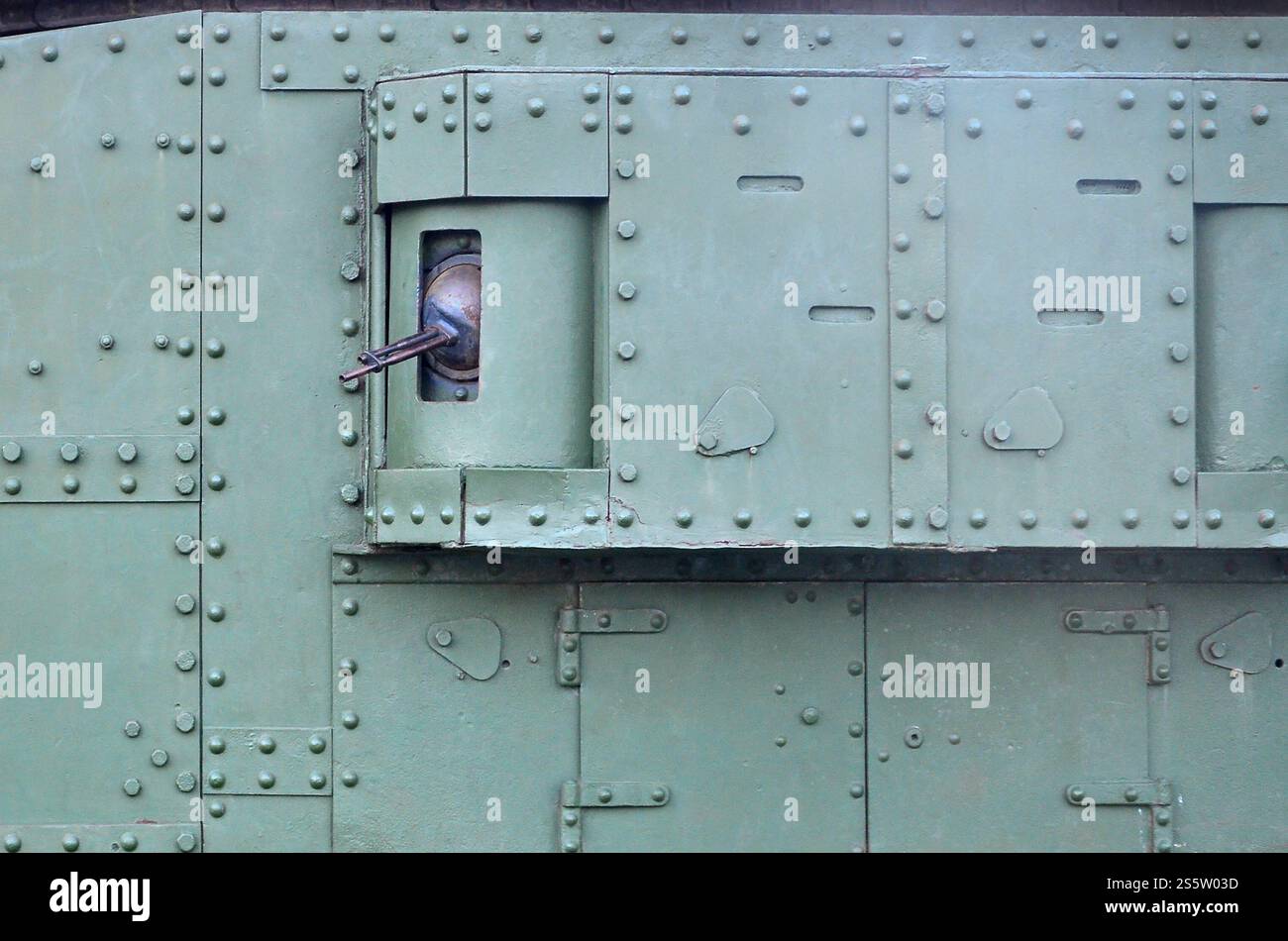Texture of tank side wall, made of metal and reinforced with a ...