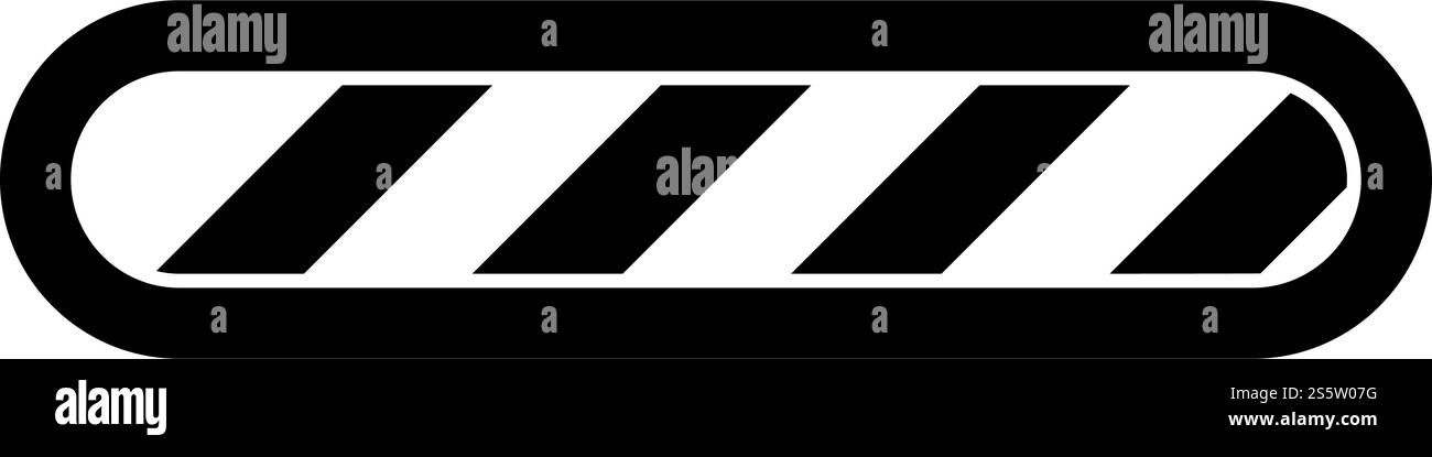 Loading bar of progress status icon black color vector illustration ...