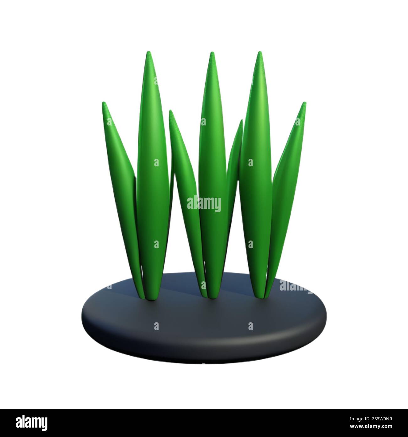 Green grass sprouts on white background llustration grass cartoon low ...