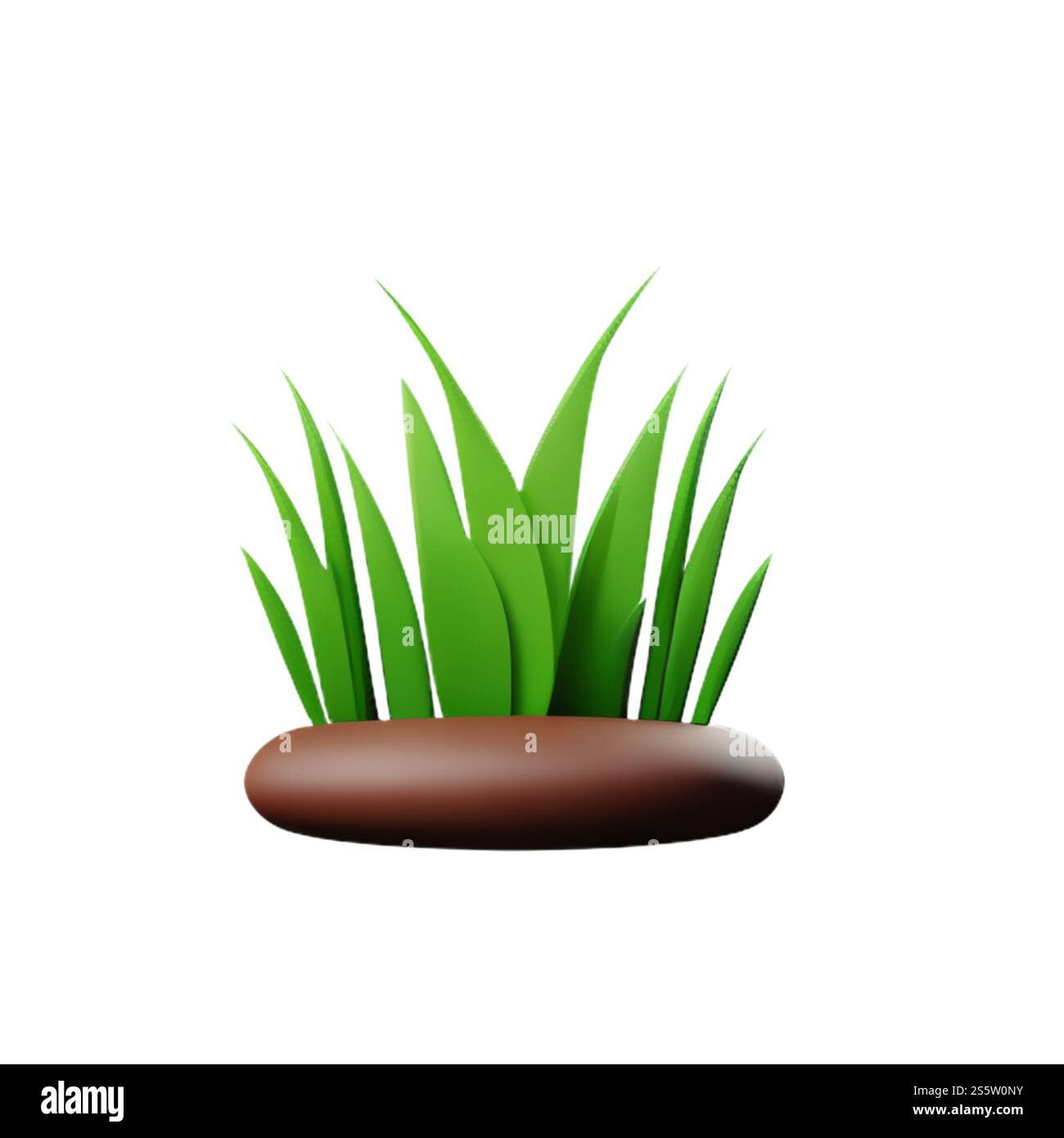 Green grass sprouts on white background llustration grass cartoon low ...