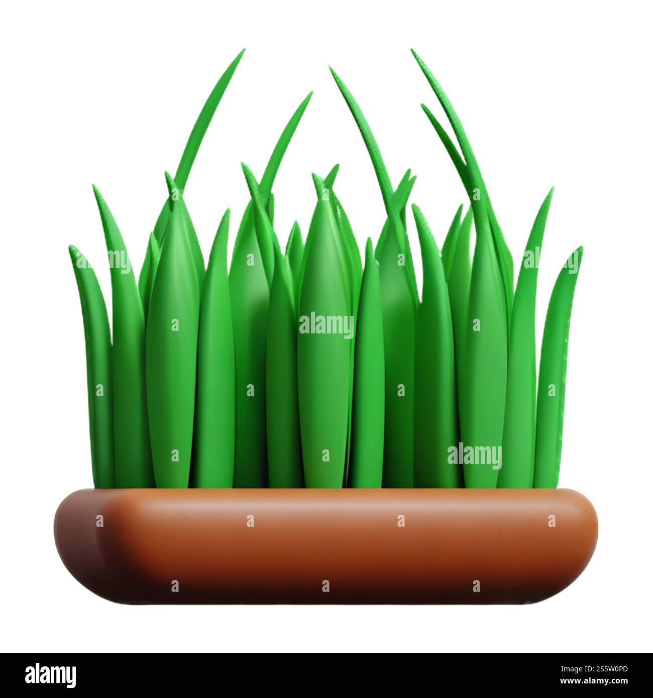 Green grass sprouts on white background llustration grass cartoon low ...