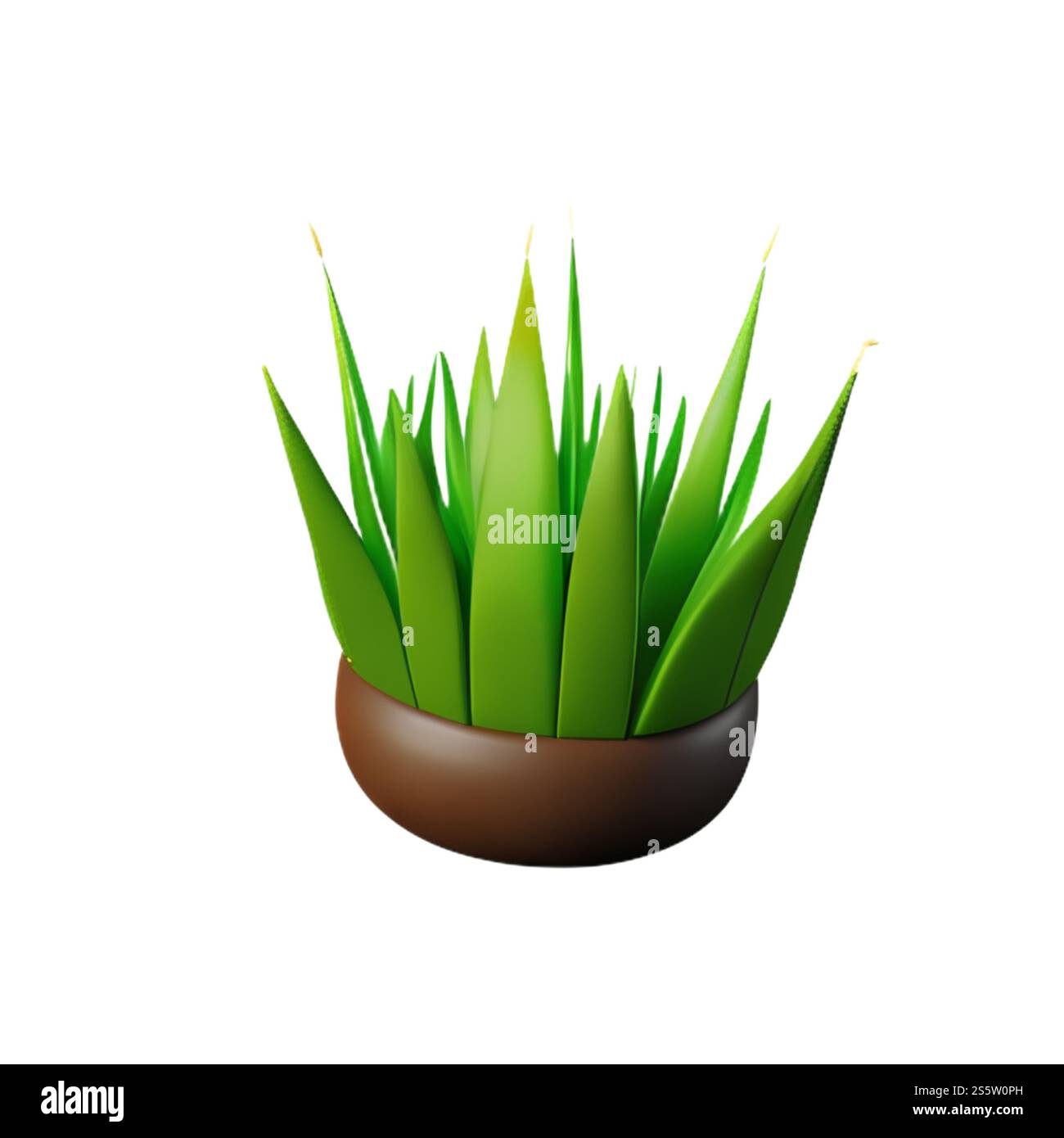 Green grass sprouts on white background llustration grass cartoon low ...