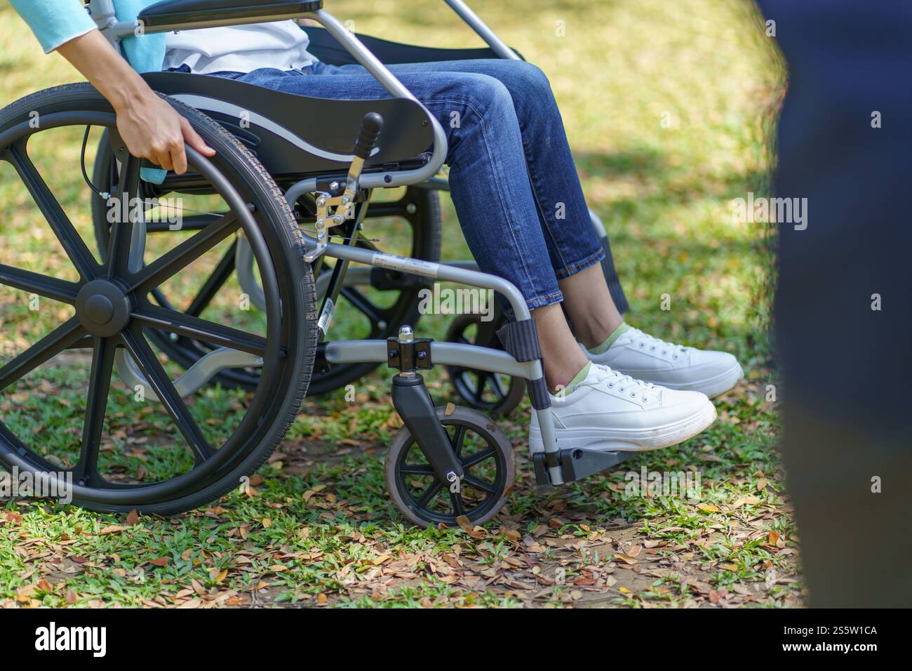 Depressed sad asian woman in wheelchair lonely disabled adult Stock ...