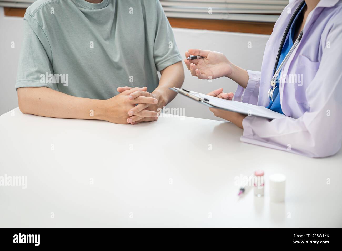 Doctor healthcare. Professional medical doctor in white uniform gown ...