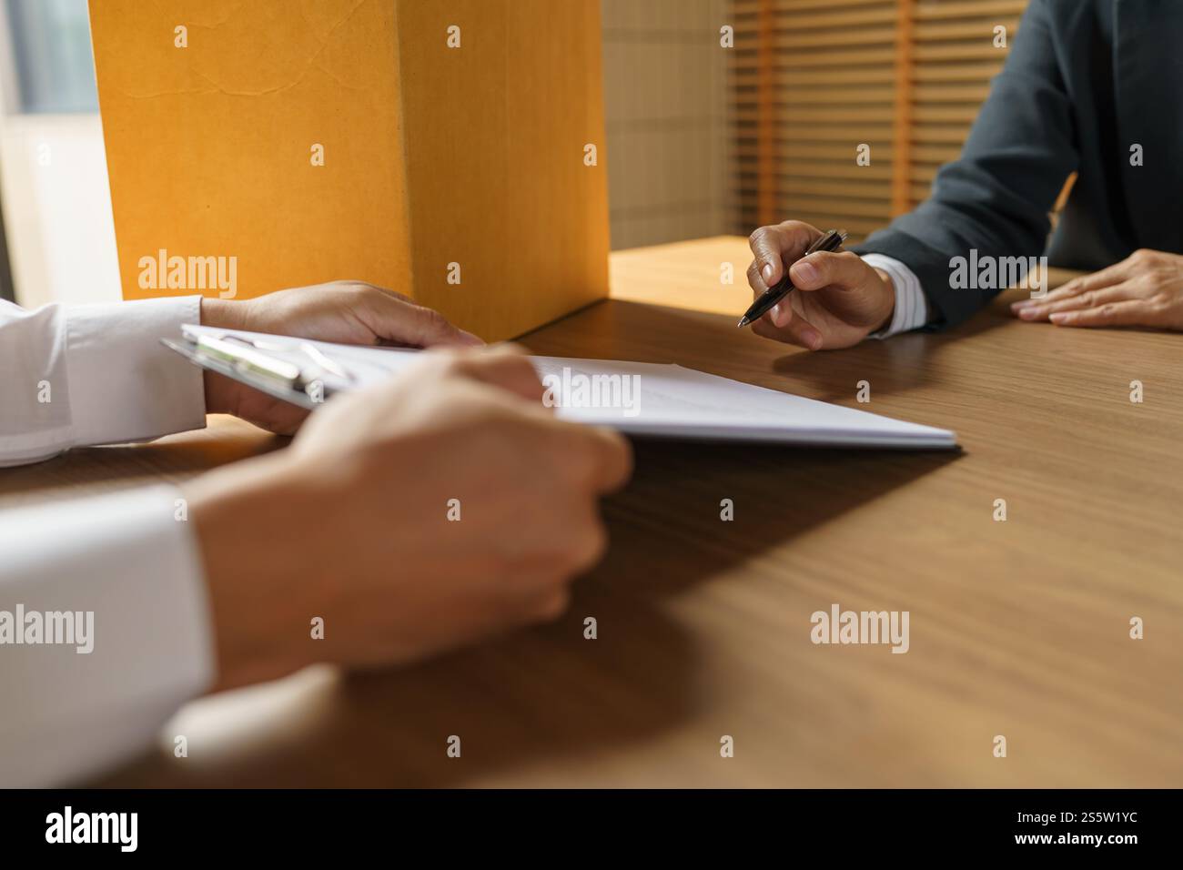 Quit Job Business man sending resignation letter and packing Stuff ...