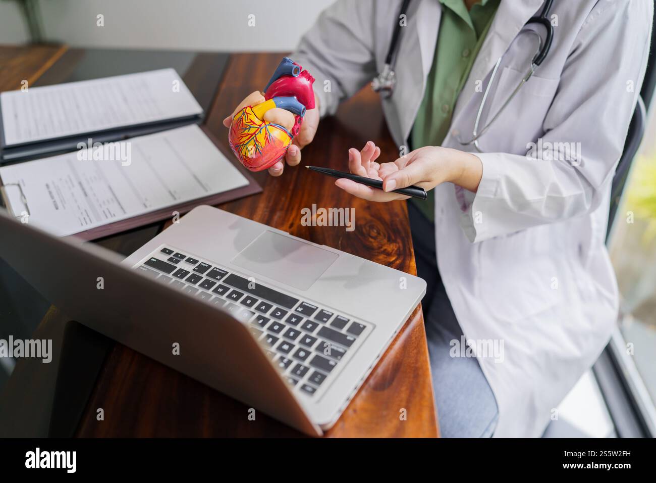 Cardiology Consultation treatment of heart disease. Doctor cardiologist ...