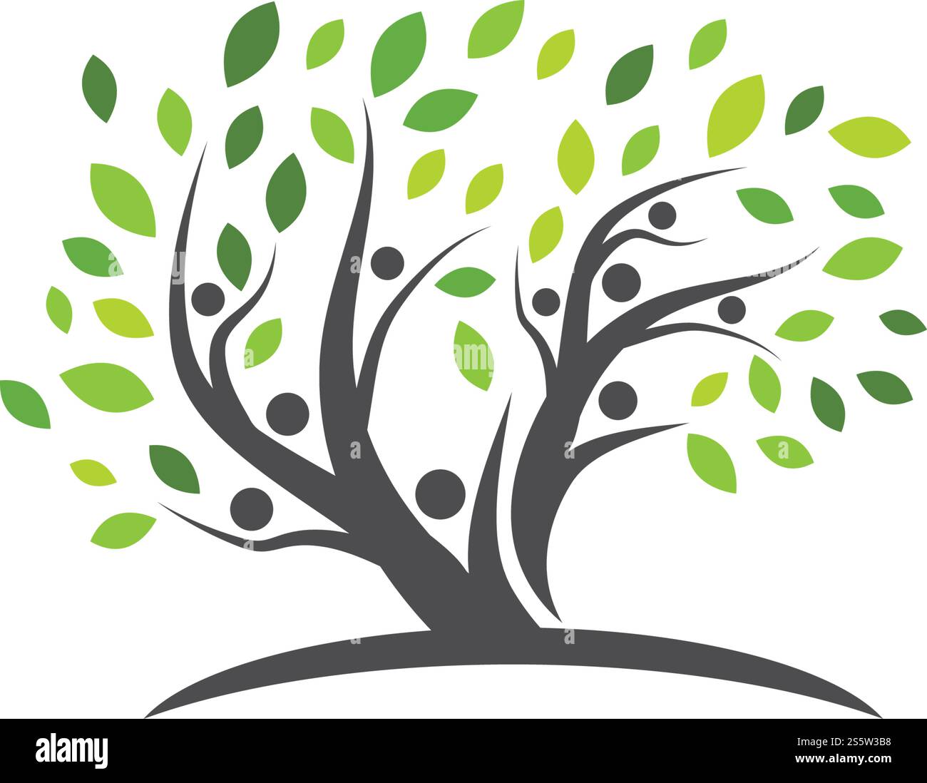 family tree logo template vector illustration Stock Vector Image & Art ...