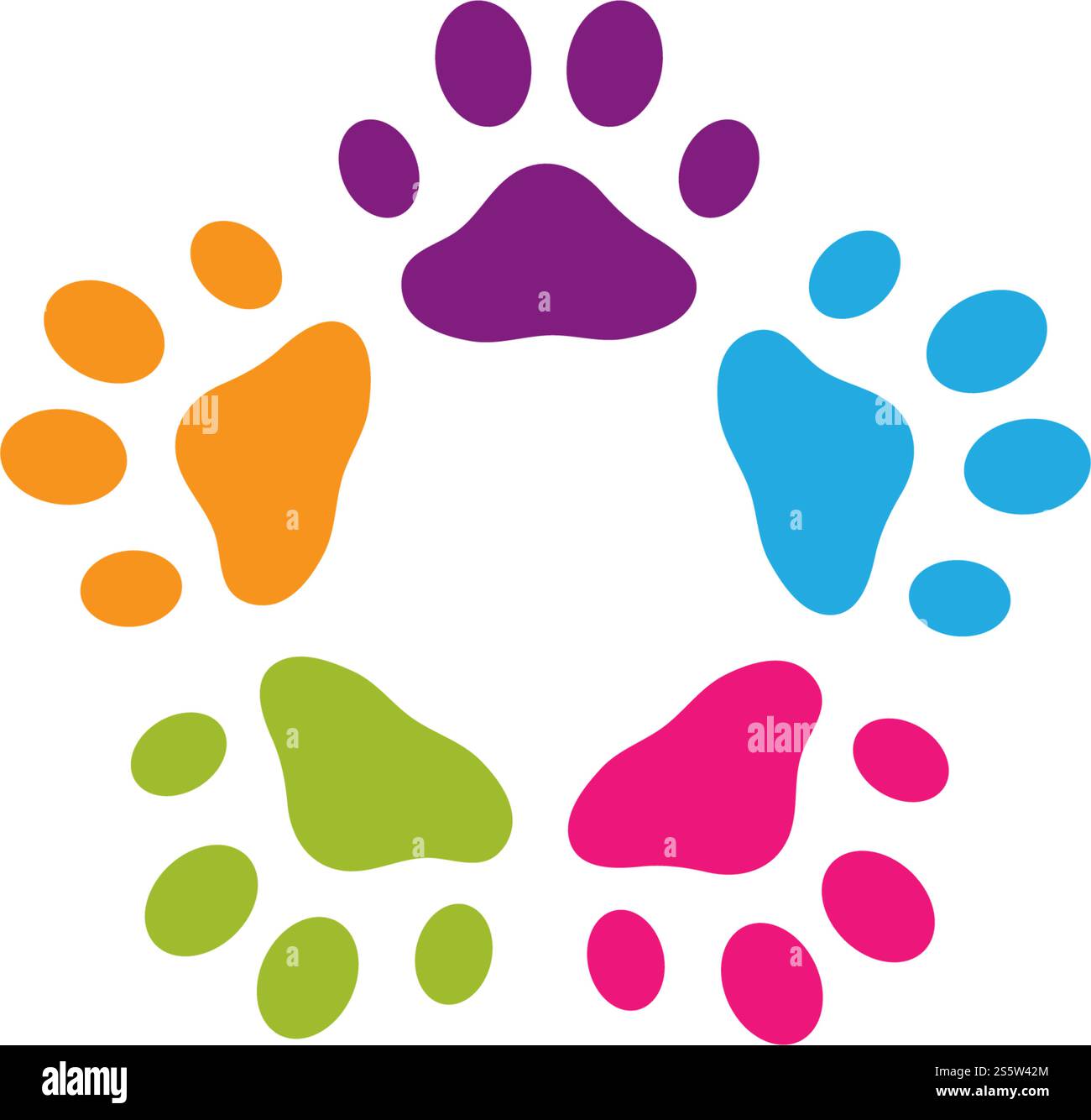 Paw logo vector template Stock Vector Image & Art - Alamy