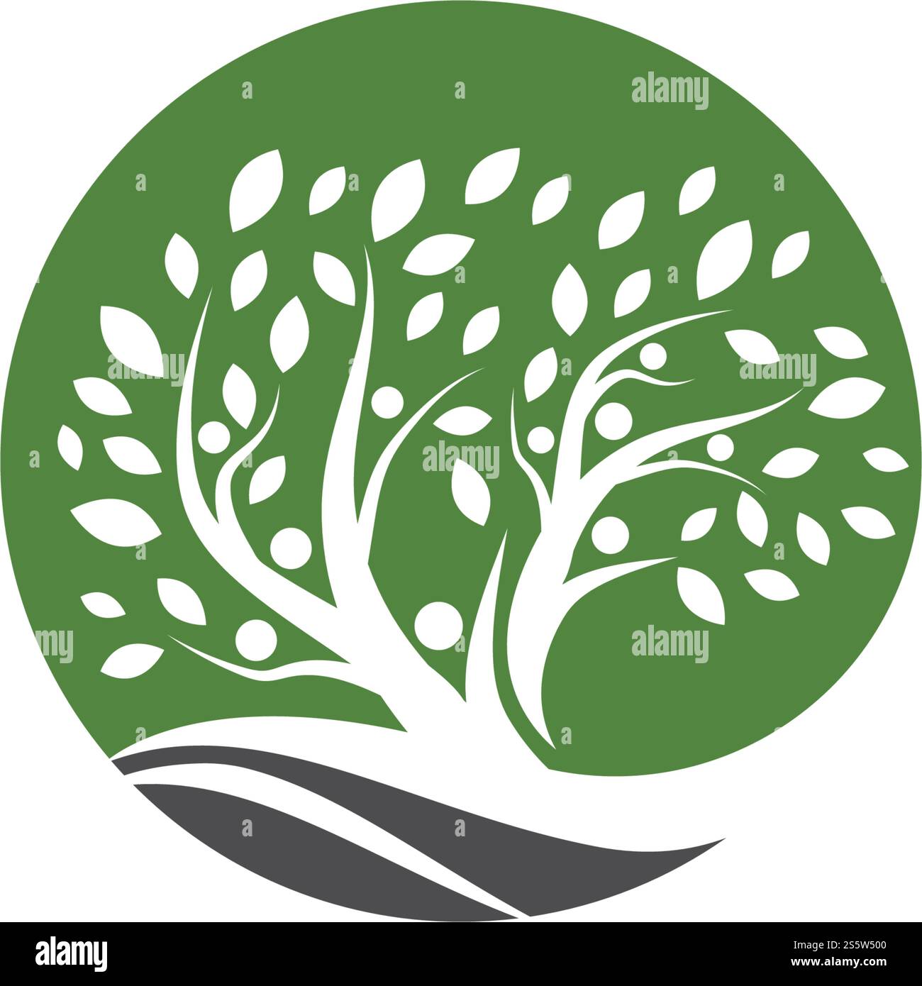 family tree logo template vector illustration Stock Vector Image & Art ...