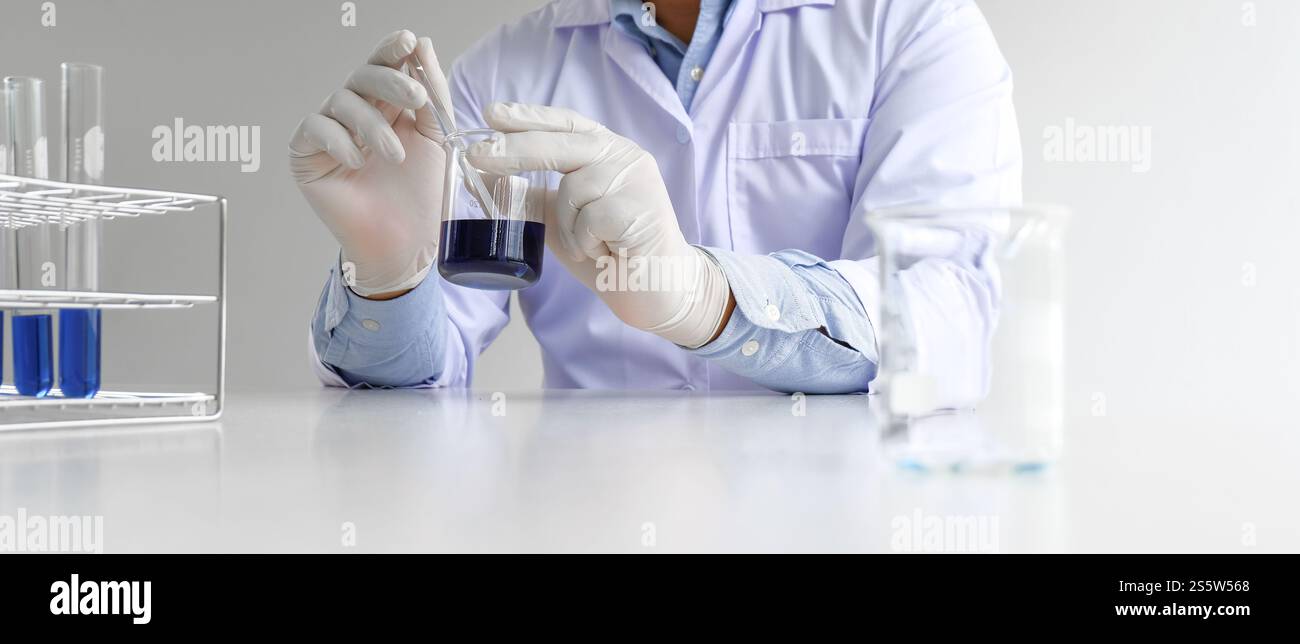 Science innovative Male medical or scientific laboratory researcher ...