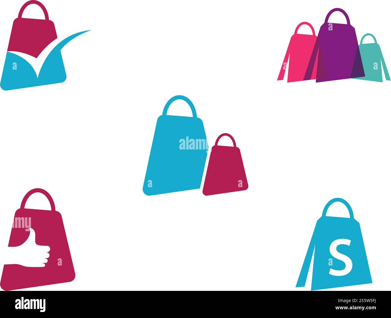 Shopping bag logo vector template Stock Vector Image & Art - Alamy