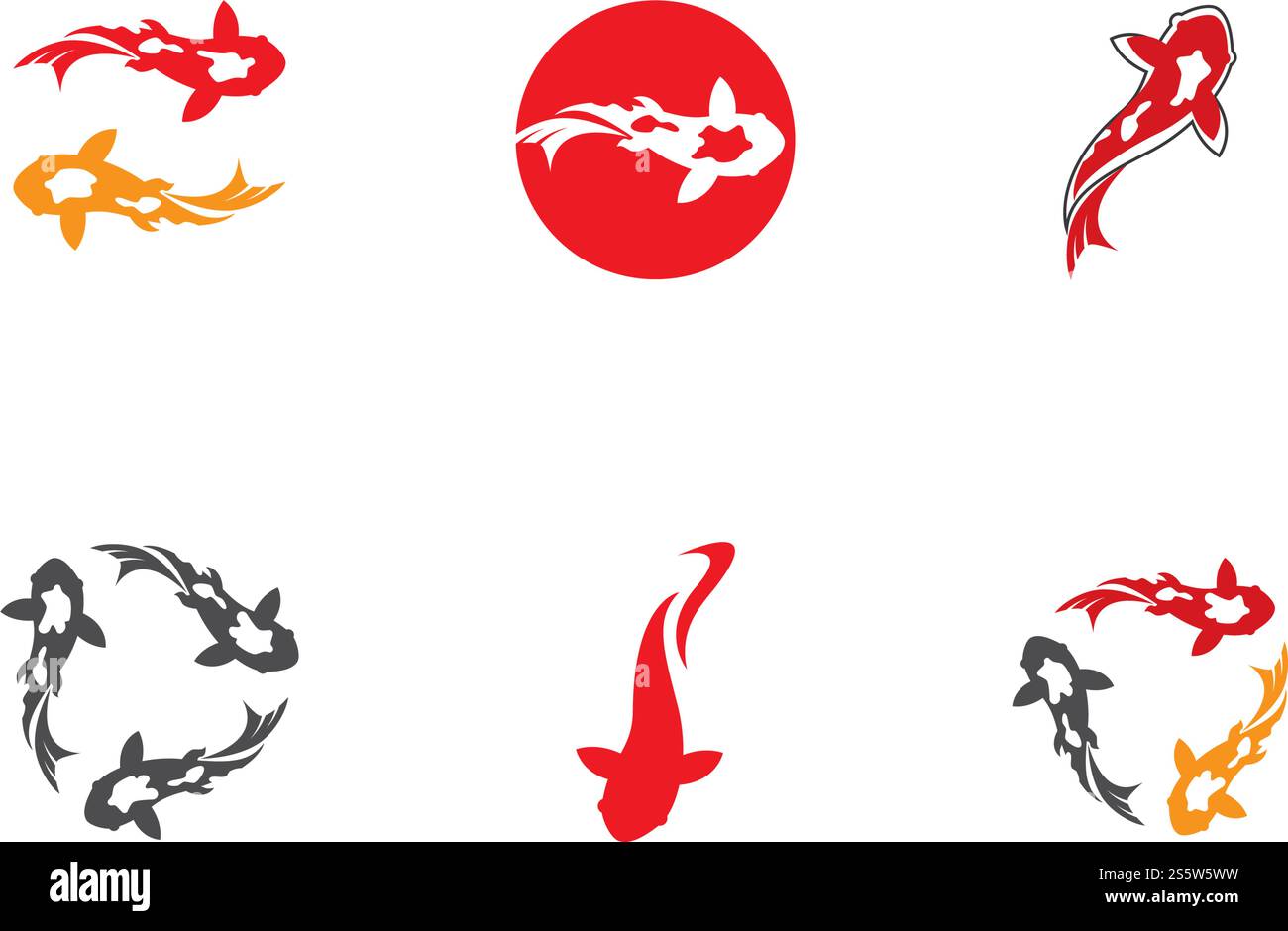 Koi fish logo vector template Stock Vector Image & Art - Alamy