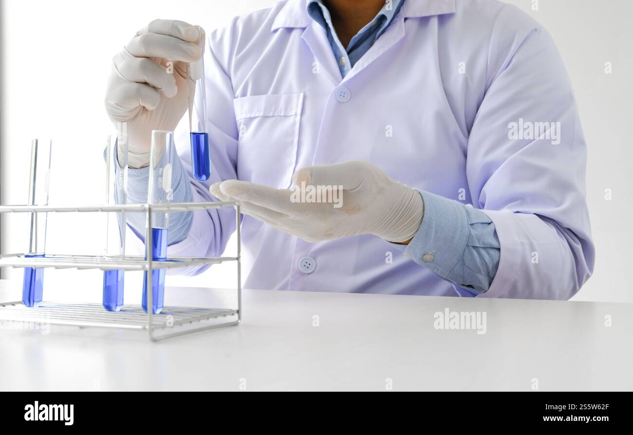 Science innovative Male medical or scientific laboratory researcher ...