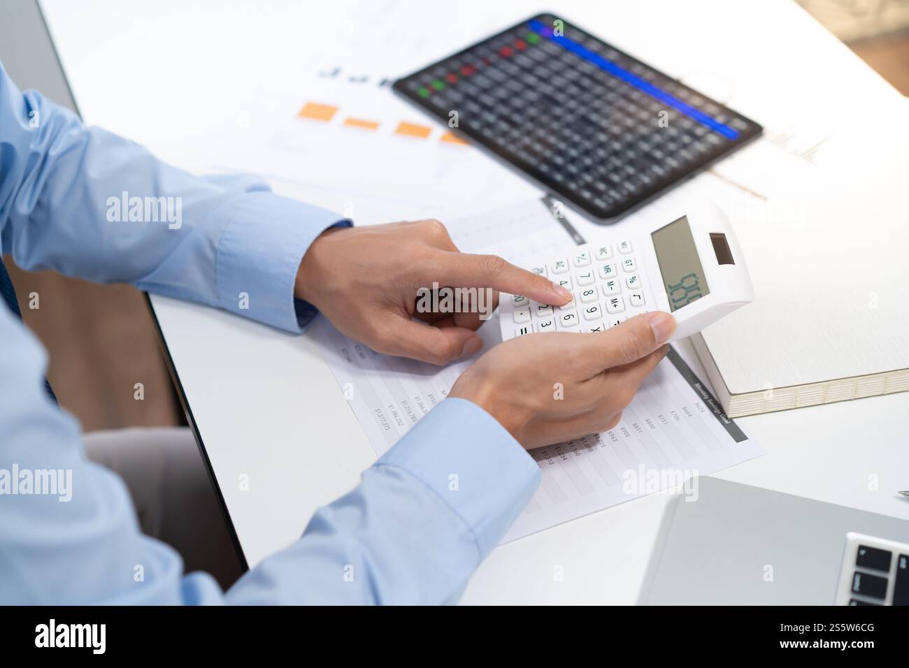 Business woman Accountant investment risk analysis. saving money for ...