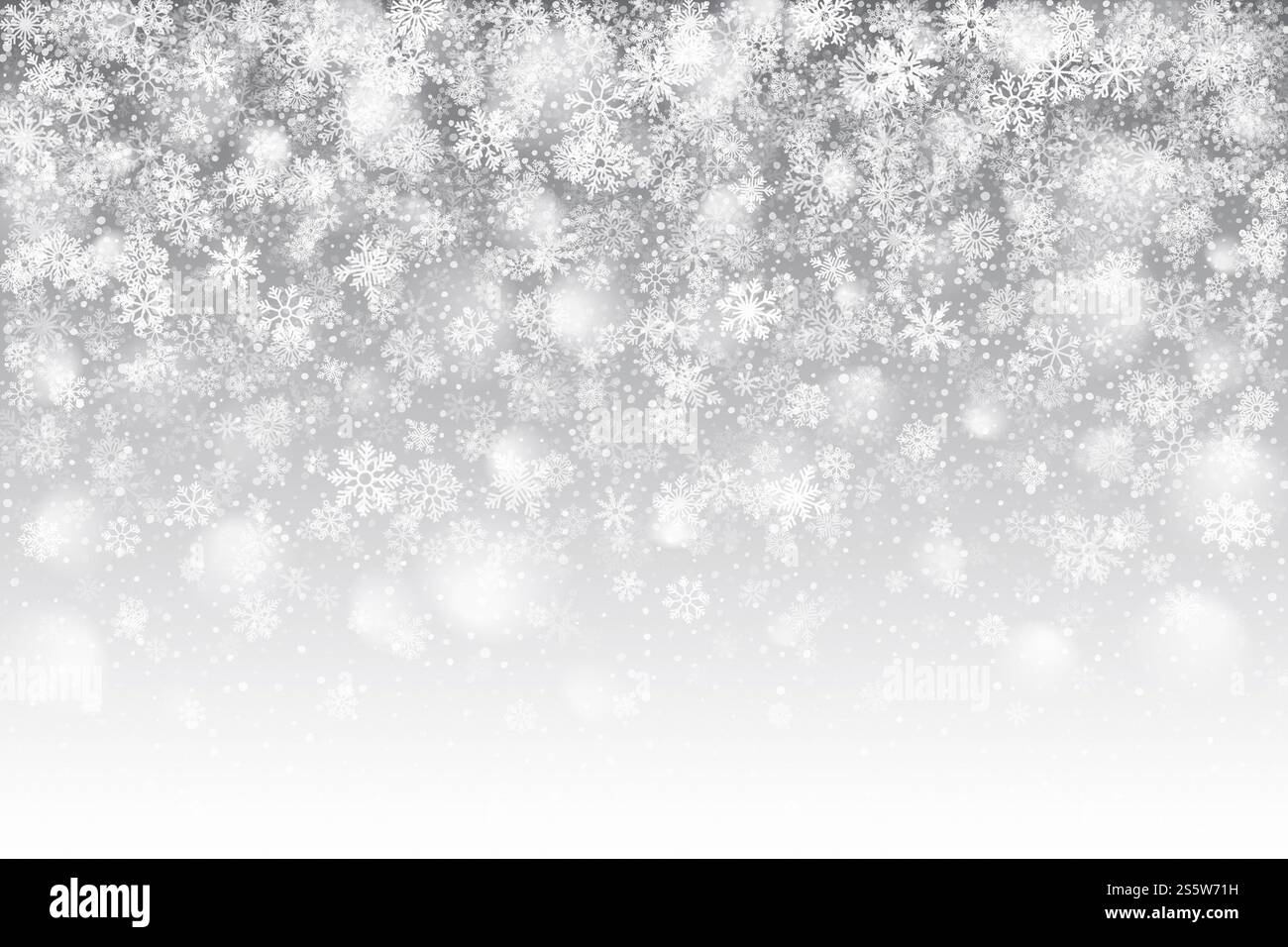Christmas Realistic Falling Snow Effect With White Snowflakes Overlay ...