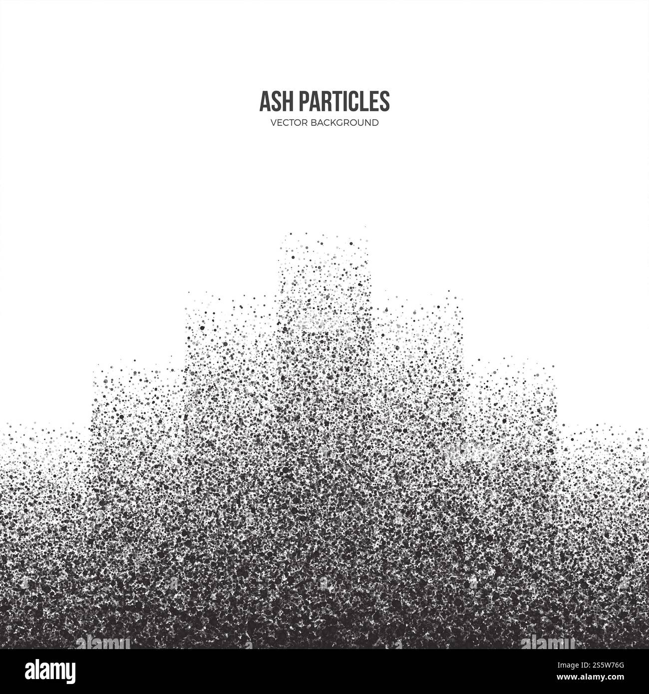 Dark Gray Scattered Ash Particles Grunge Abstract Background. vector ...