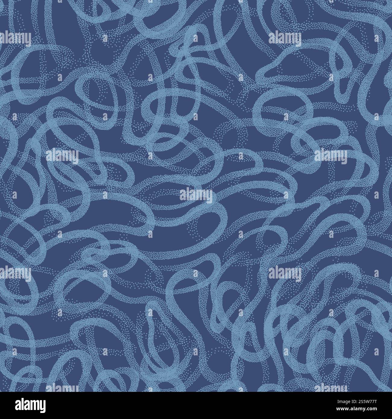 Trendy Seamless Pattern Intricate Structure Stippled Texture Blue ...