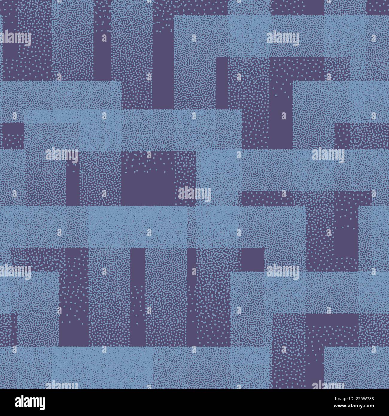 Stippled Squares Texture Trendy Seamless Pattern Blue Abstract Art ...