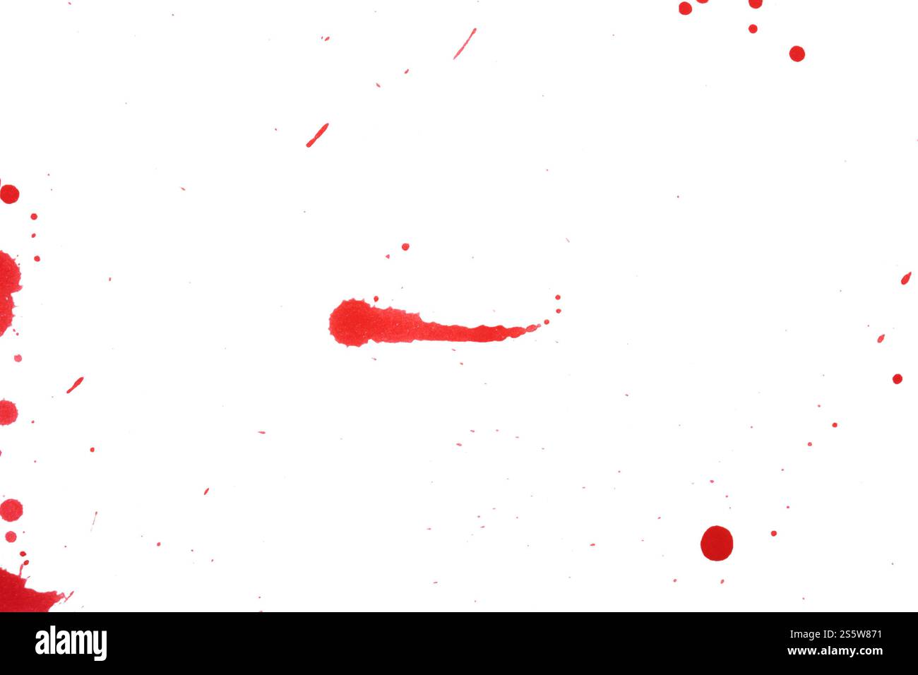 Blood splatters. Red blots of watercolor Realistic bloody splatters for ...