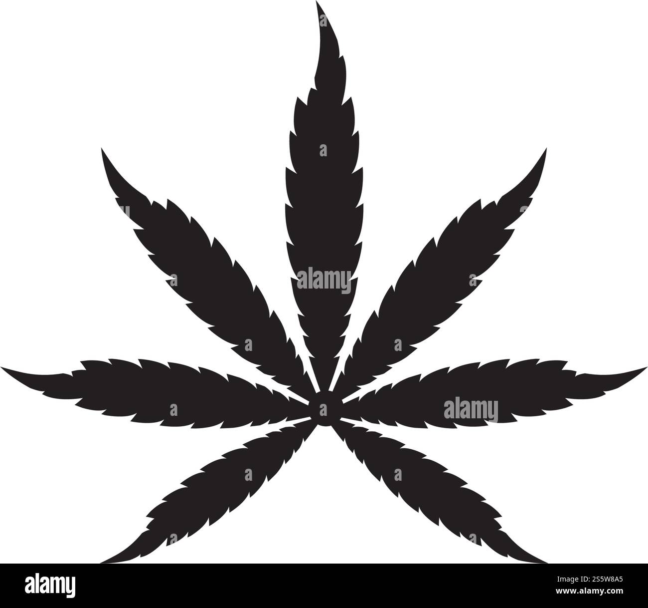 cannabis leaf illustration, green icon on transparent background Stock ...