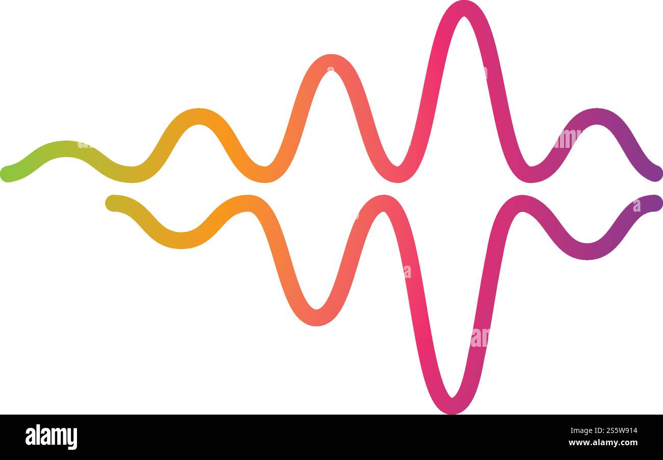 sound wave music logo vector template Stock Vector Image & Art - Alamy