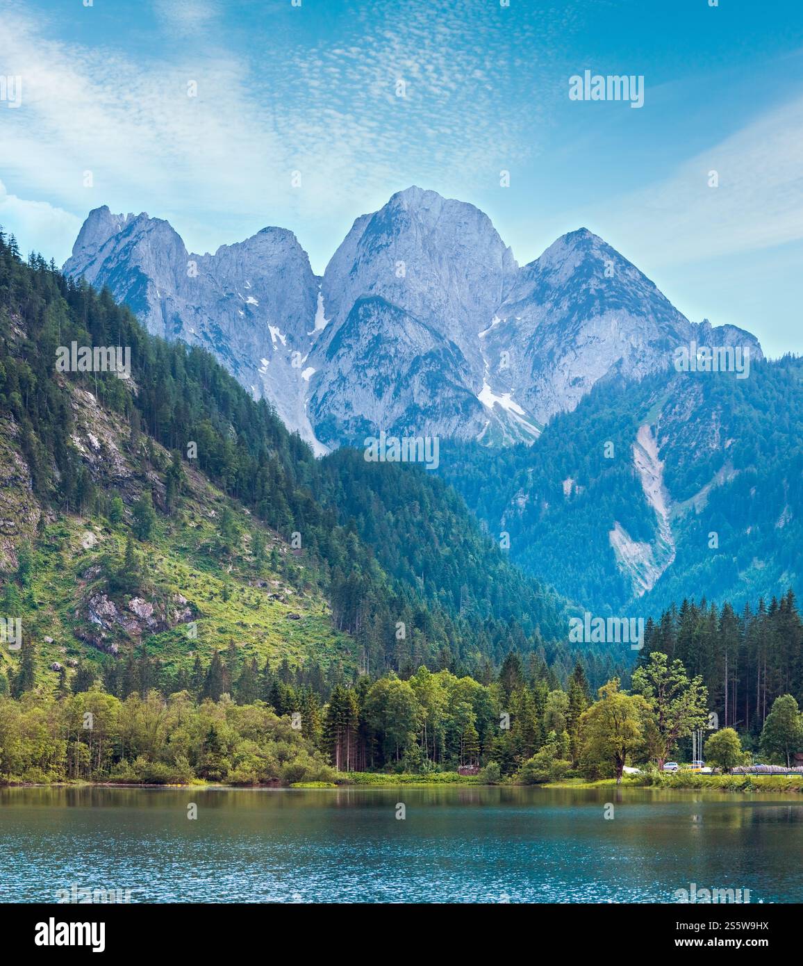 Beautiful summer alpine lake gosausee view hi-res stock photography and ...