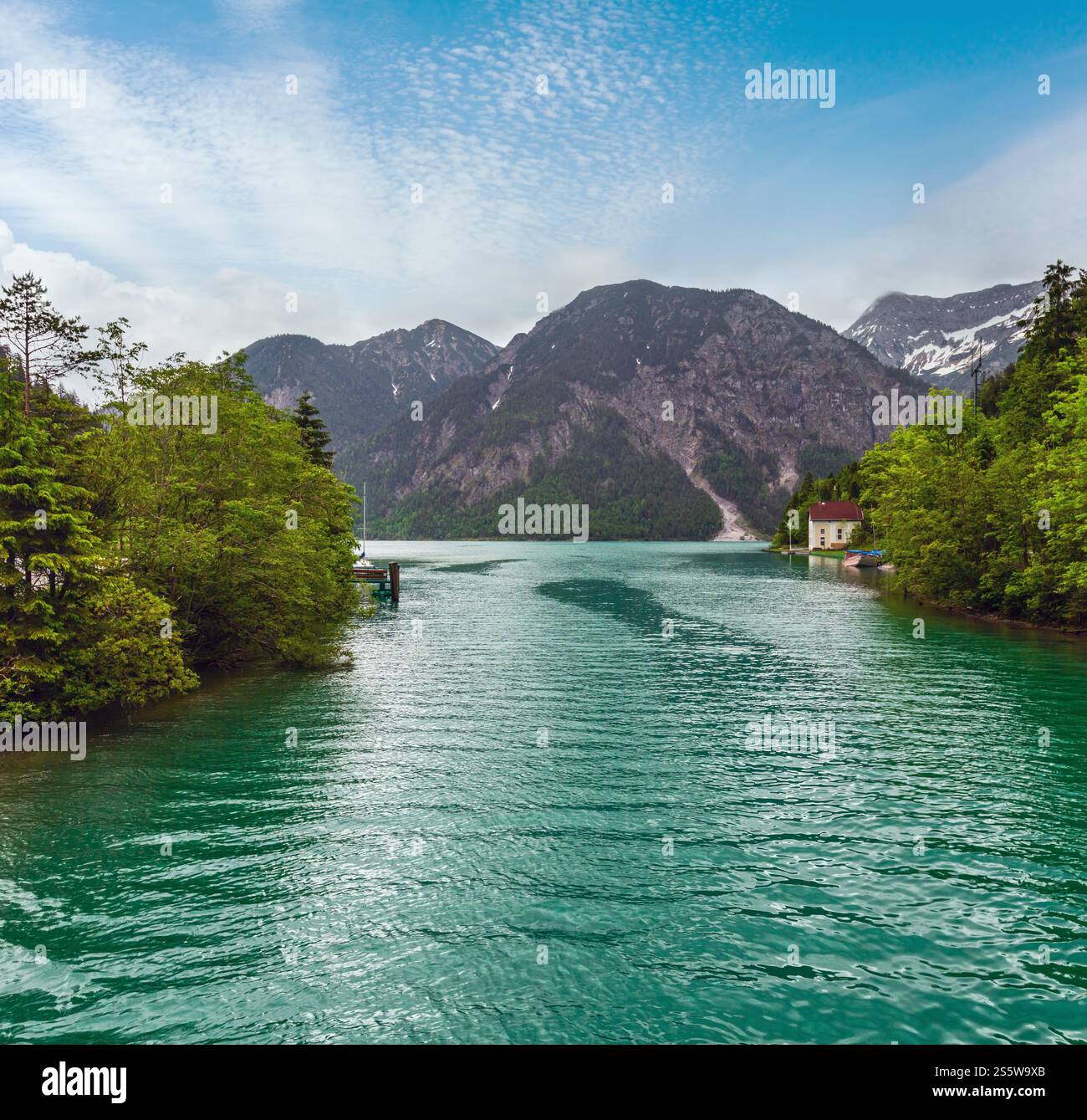 Plansee Alps mountain lake summer view, Tyrol, Austria Stock Photo - Alamy
