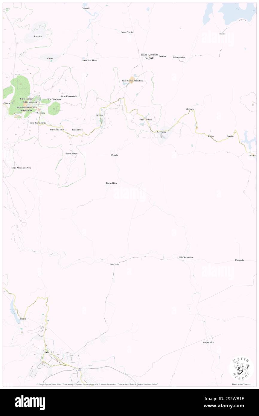 Porto Rico, Baturité, BR, Brazil, Ceará, S 4 16' 0'', S 38 51' 0'', map ...