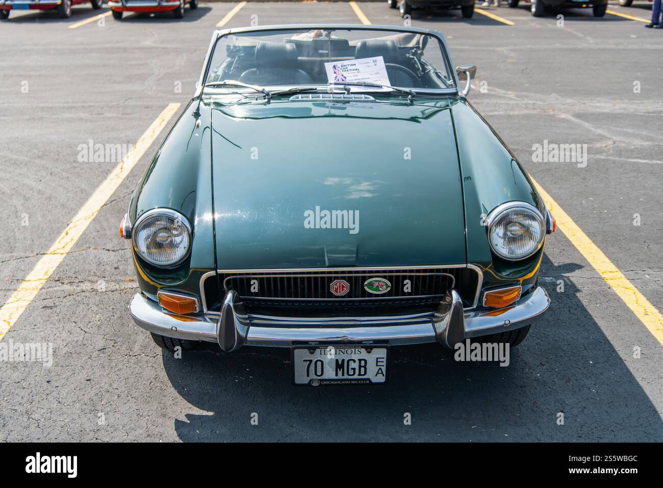 Chicago, Illinois, USA - September 08, 2024: MG MGB sportscar retro ...