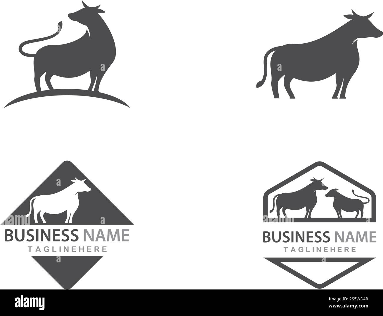 Cow logo vector template Stock Vector Image & Art - Alamy