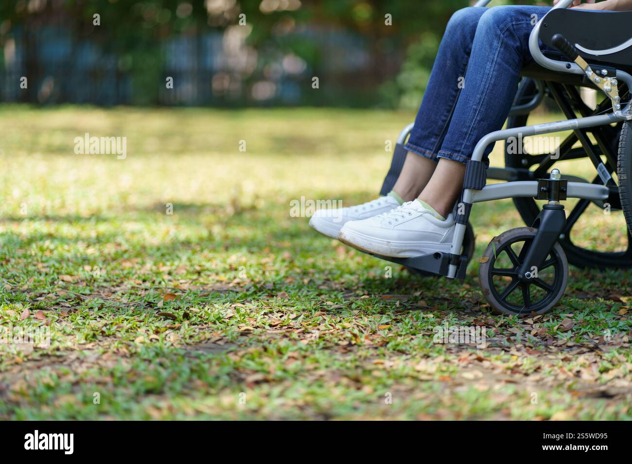 Depressed sad asian woman in wheelchair lonely disabled adult Stock ...