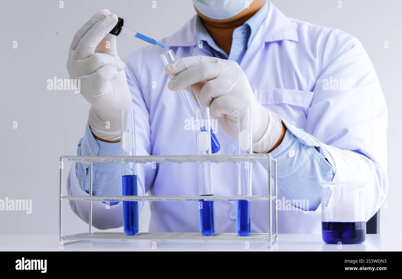 Science innovative Male medical or scientific laboratory researcher ...