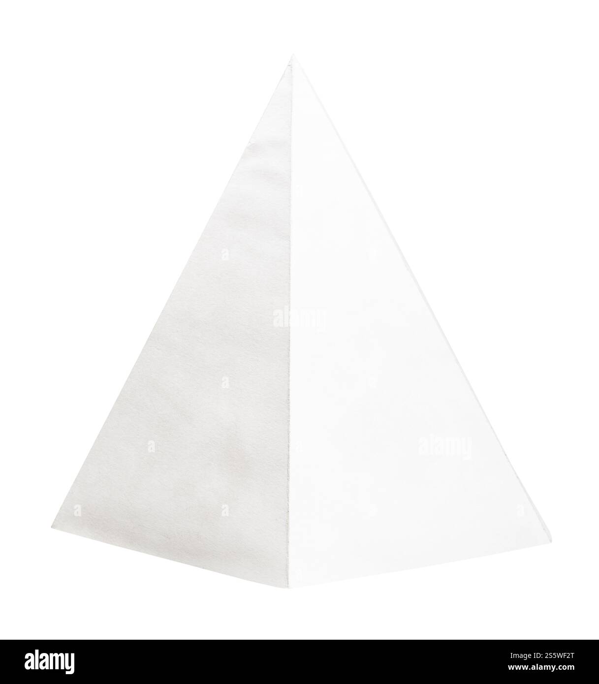 front view of hand-crafted from paper hexagonal pyramid three ...