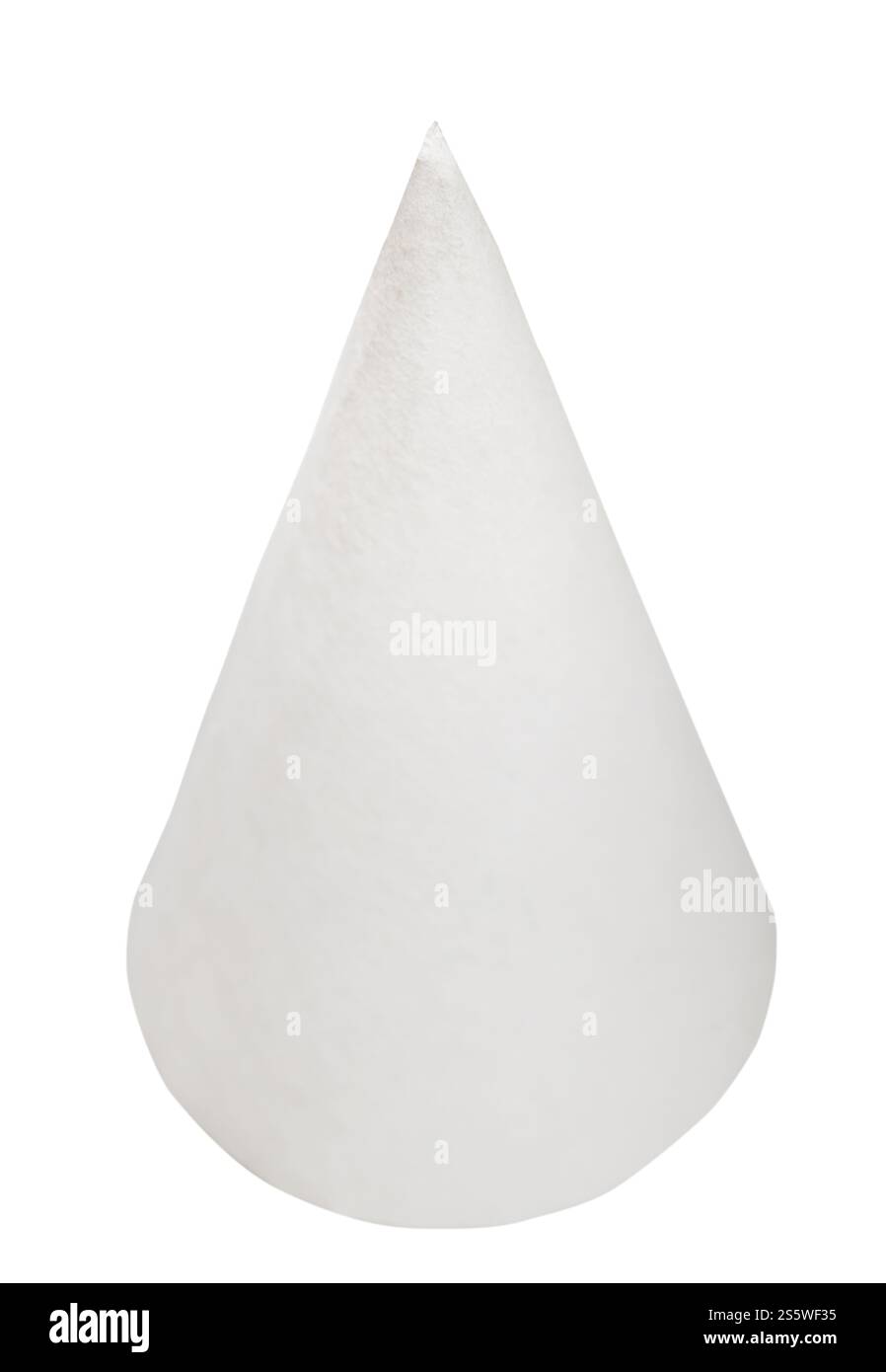 hand-crafted from paper cone three-dimensional geometric shape isolated ...