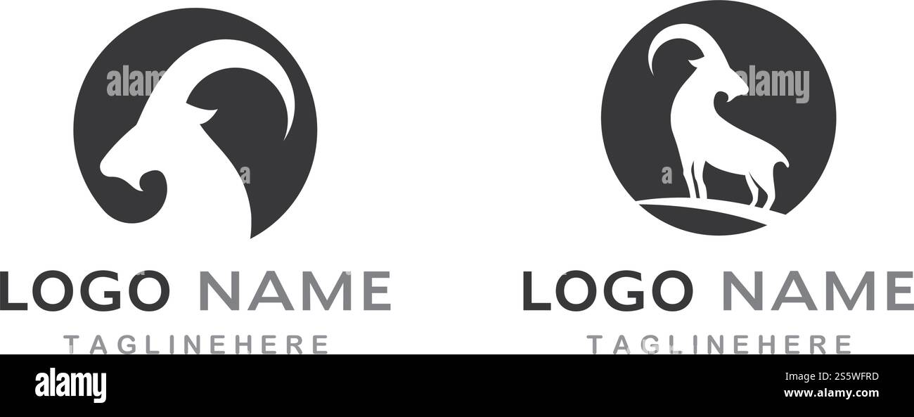 Goat Logo Template vector Stock Vector Image & Art - Alamy