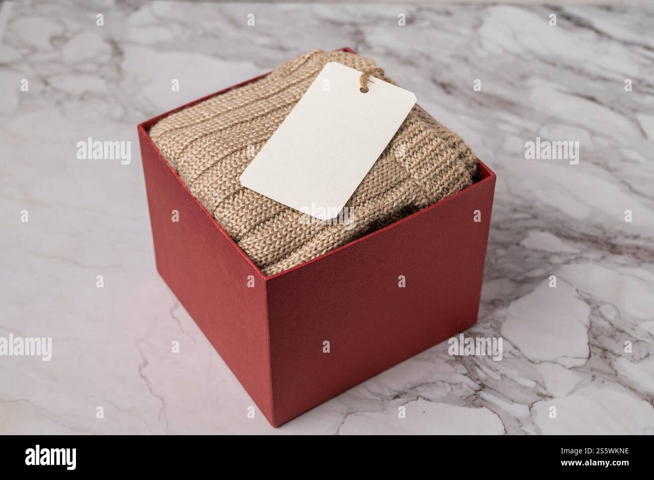 Giftbox brown present ribbon hi-res stock photography and images - Alamy
