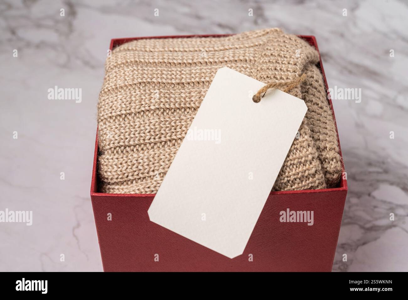 Giftbox brown present ribbon hi-res stock photography and images - Alamy