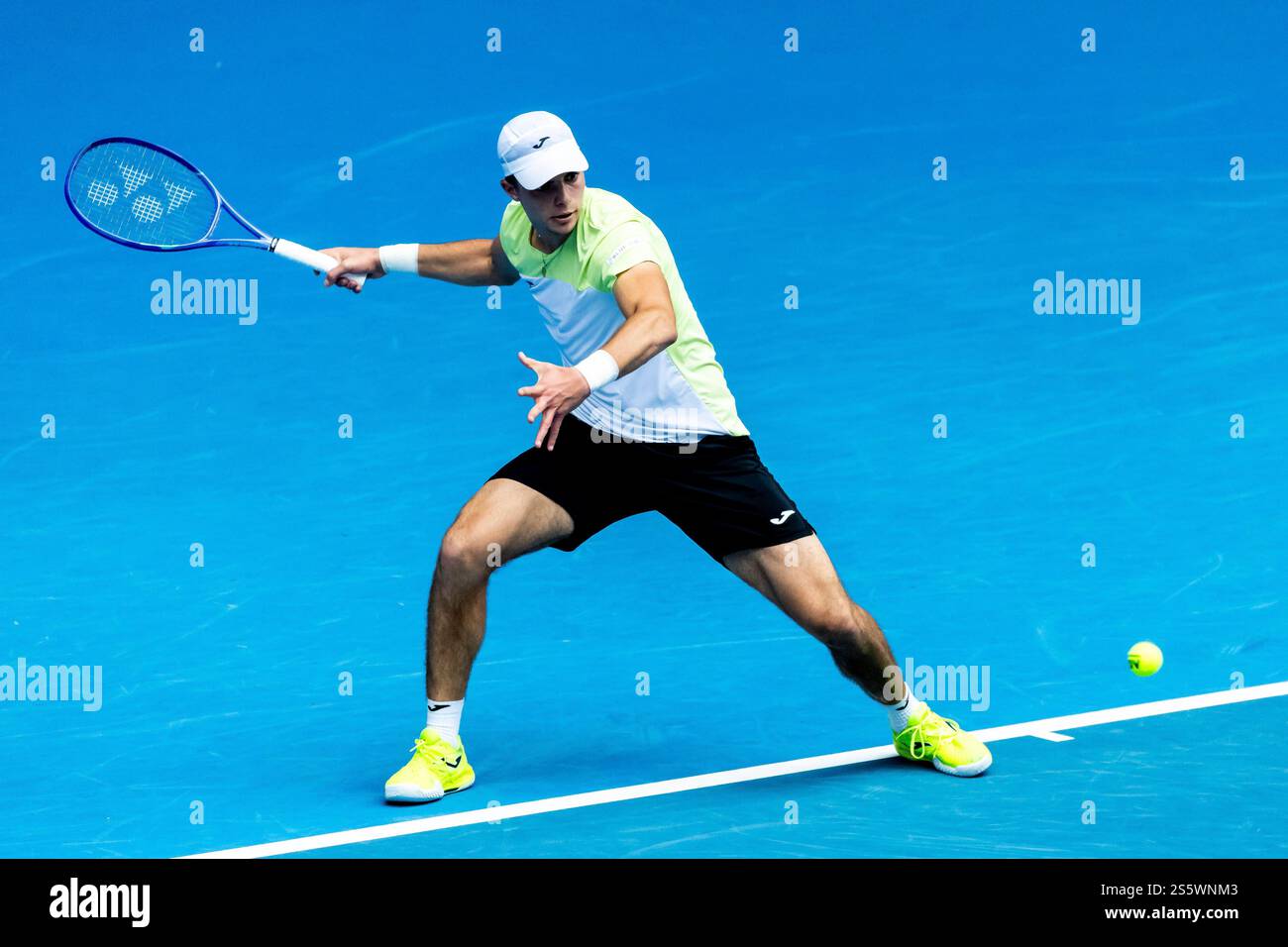 MELBOURNE, VIC - JANUARY 15: Jamie Faria of Portugal in action during ...