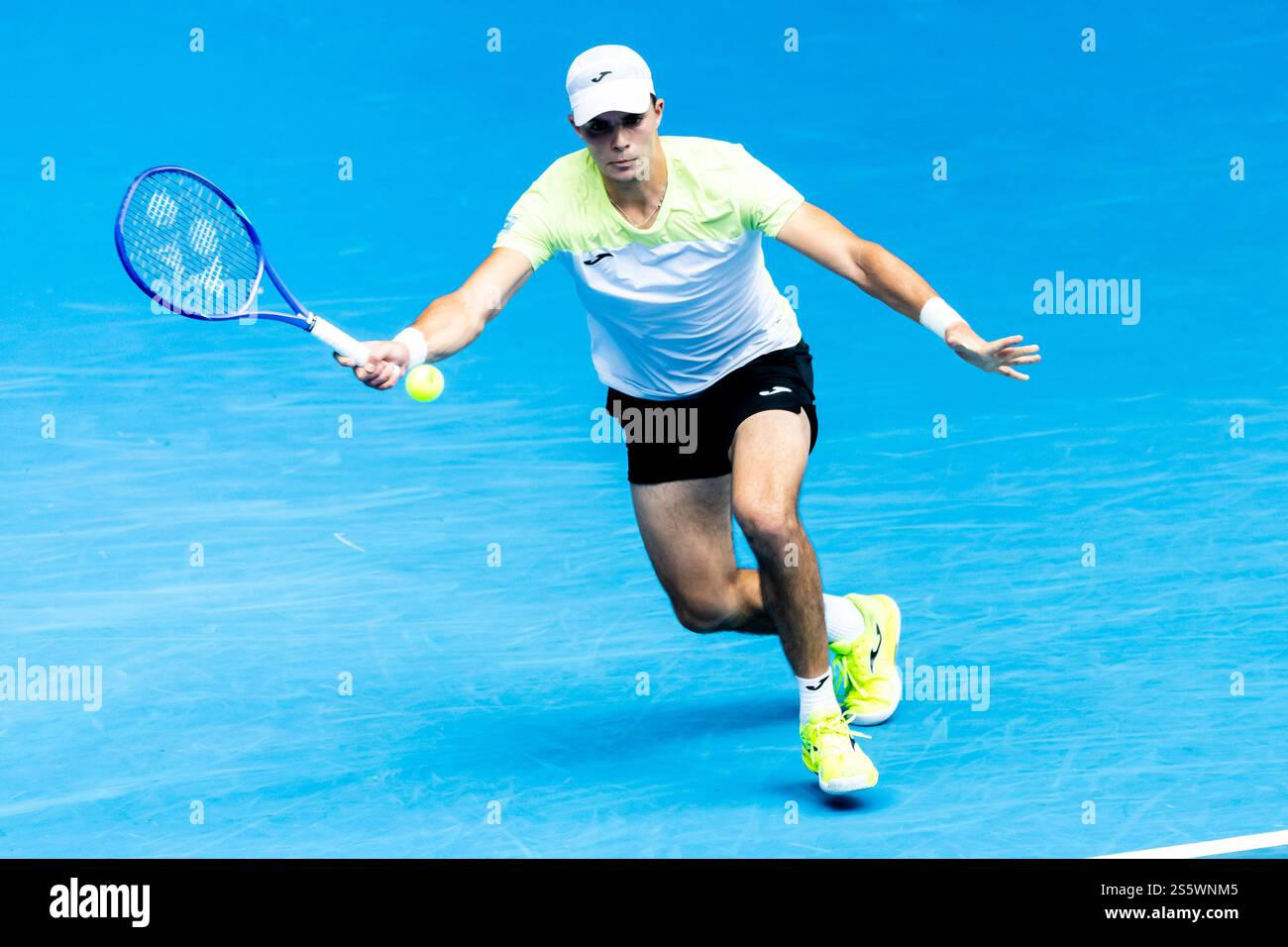MELBOURNE, VIC - JANUARY 15: Jamie Faria of Portugal in action during ...