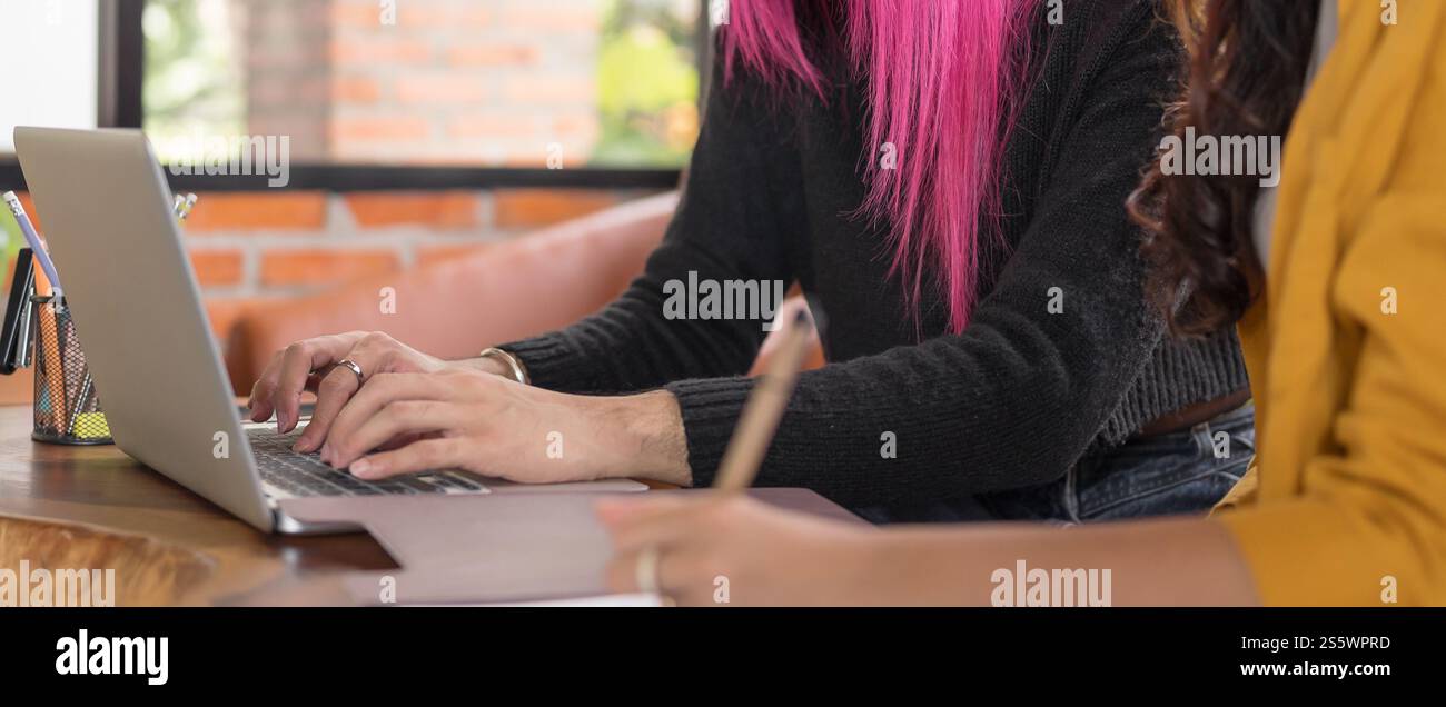 LGBTQ+ transgender man Beautiful Authentic Specialist with Pink Hair ...