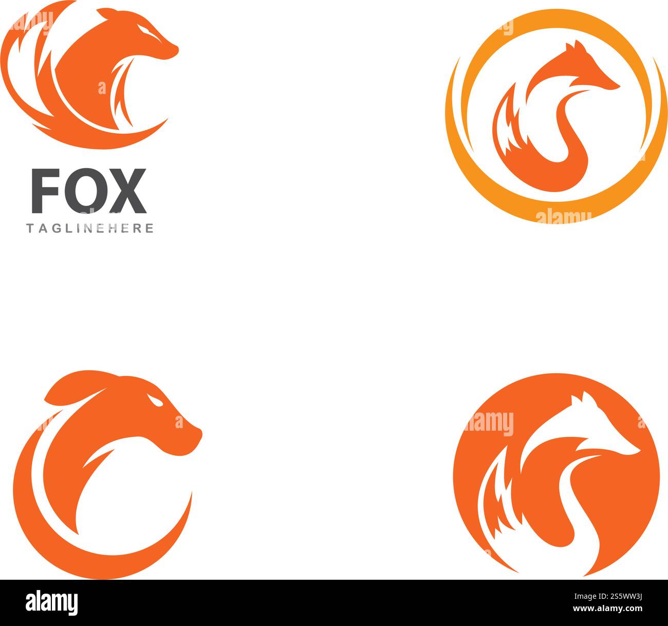 Fox logo vector template Stock Vector Image & Art - Alamy